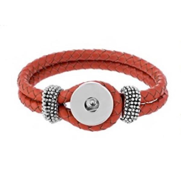 商品名: 交換可能な18???20?mmスナップジュエリーオレンジレザースナップフック&amp;ループブレスレットby My Primeギフト Orange Leather Snap Hook &amp; Loop Bracelet Int...