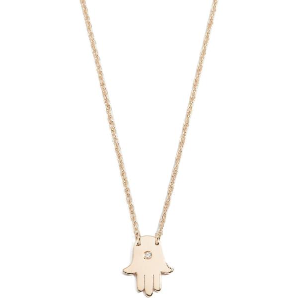 商品名Jennifer Zeuner Jewelry レディース ミニハムサダイヤモンドネックレス ゴールドJennifer Zeuner Jewelry Women's Mini Hamsa Diamond Necklace, Verme...