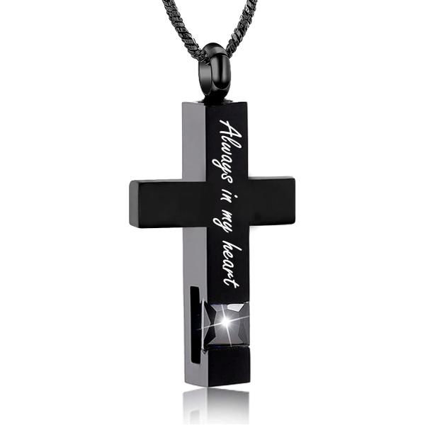 商品名聖書Lords Prays円柱ペンダントCremation Urnネックレス灰記念品メモリアルジュエリー+ FillキットYinplsmemory Cremation Jewelry Birthstone Cross Urn Neck...