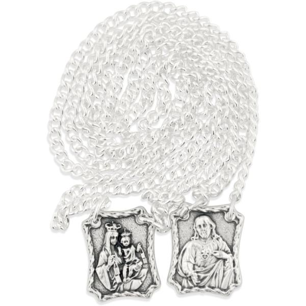 商品名Scapular with Engraved Medal of Jesus &amp; Our Lady of Mount Carmel、イタリア製by venerareVenerare Scapular with Engraved ...