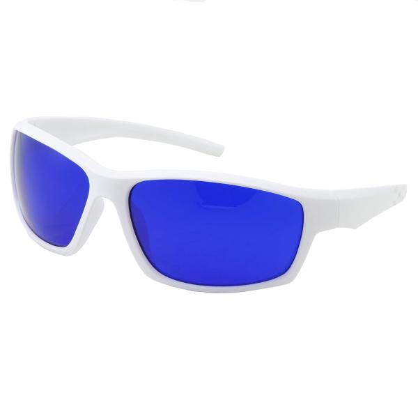 商品名: grinderPUNCH APPAREL メンズ カラー: ホワイト grinderPUNCH Tinted Golf Ball Finder Glasses | Sporty Blue Lens, Wrap Around Sun...