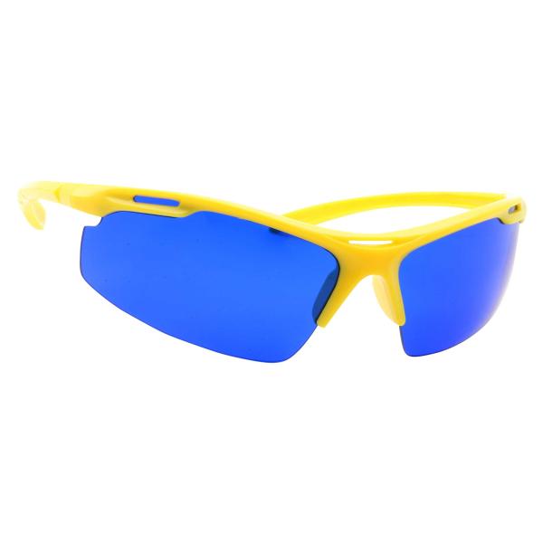 商品名: grinderPUNCH APPAREL メンズ カラー: イエロー Golf Ball Finder Locating Glasses - Sports Style Blue Lens Sunglasses for Men (Y...