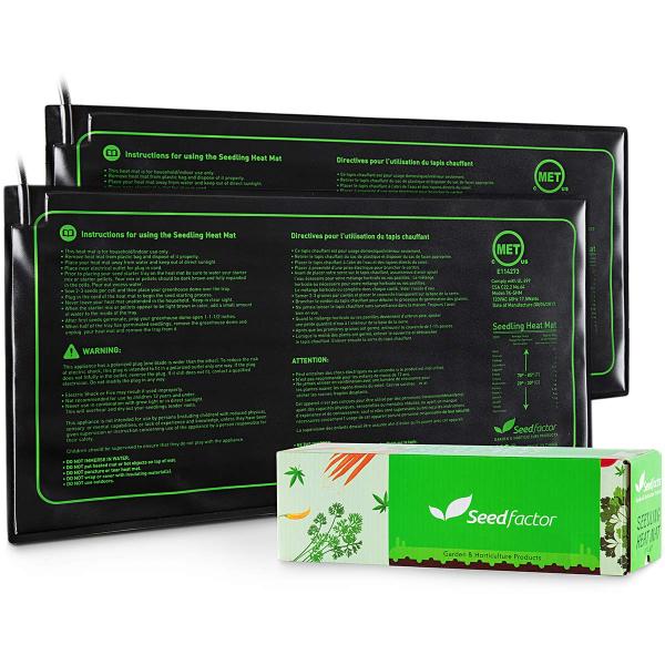 商品名:  MET Certified 2 Pack Seedling Heat Mat, Seedfactor Waterproof Durable Germination Station Heat Mat, Warm Hydroponi...