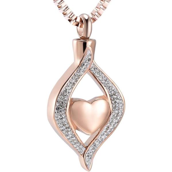 商品名ハートクリスタルCremation Urnネックレスfor灰ジュエリーメモリアル記念品ペンダントHeart Crystal Cremation Urn Necklace for Ashes Jewelry Memorial Keeps...