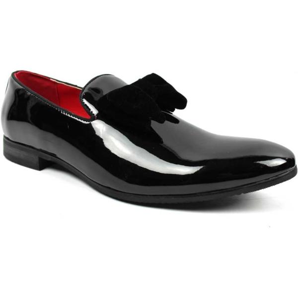 商品名AZAR タキシードスリップメンズドレスシューズ ベルベットサテンリボントップ US サイズ: 12AZAR Tuxedo Slip Men's Dress Shoes Velvet Satin Bow On Top (12 U.S ...