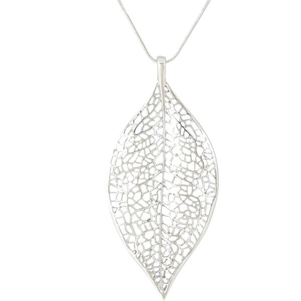 商品名nlcacフィリグリーリーフPedantネックレススネークチェーンゴージャスな中空リーフネックレスレディース、ガールズNLCAC Filigree Leaf Pedant Necklace Snake Chain Gorgeous H...