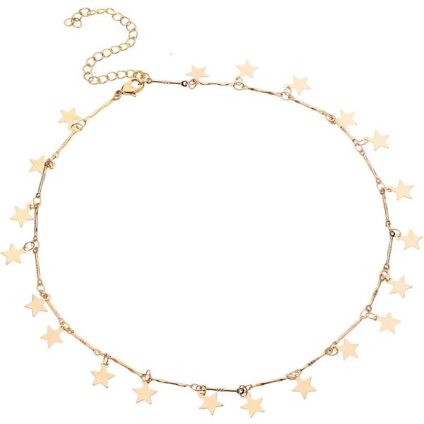 商品名forevering Z Layer Lucky Starチョーカーネックレス女性セクシーなネックレスハンドメイドジュエリーWishoney Star Pendant Necklace Five Pointed Necklace Cl...