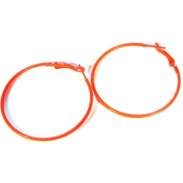 商品名オレンジフープピアス 50mmまたは2インチ シンプル 細いフープOrange Hoop Earrings 50mm or 2 inch Hoop Earrings Simple Thin Hoopsブランド：Divas Diggab...