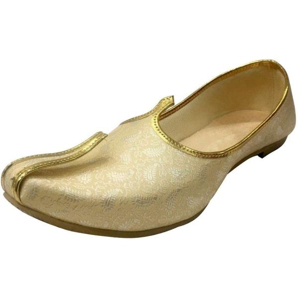 商品名Step n Style メンズ FBA175 US サイズ: 10.5 D(M) USStep n Style Mens Cream Gold Handmade Shoes Sherwani Shoes Achkan Shoes E...