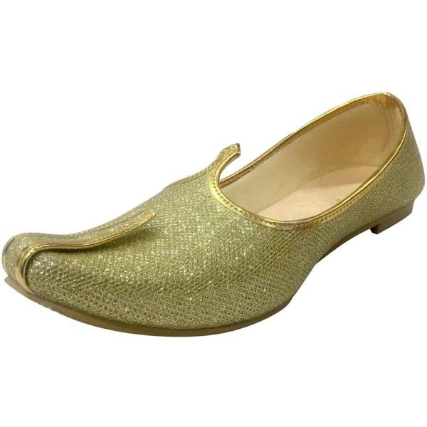商品名[Step n Style] メンズ US サイズ: 9 D(M) US カラー: ゴールドStep n Style Mens Gold Glitter Wedding Shoes Formal Shoes Handmade Joot...
