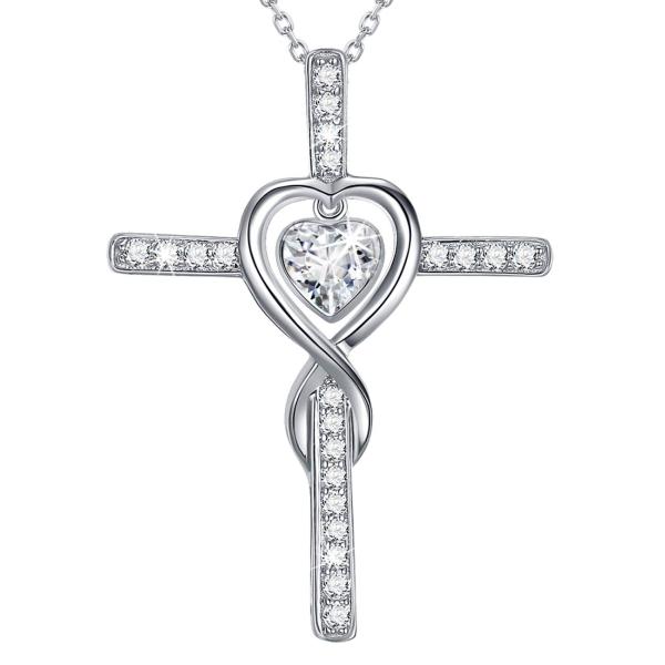 商品名: Dorella スターリングシルバージュエリー 女性用 誕生日ギフト 妻 母 永遠の愛 インフィニティパールネックレス I Love You 100言語 ホワイト Sterling Silver Necklace for Wome...