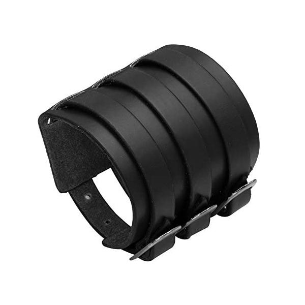 商品名: MILAKOOメタルスパイク付きパンクロックバイカーブレスレット ブラック 幅広レザーストラップ チェーン リストバンド 調整可能 MILAKOO Men's Alloy Leather Bracelet Bangle Cuff ...