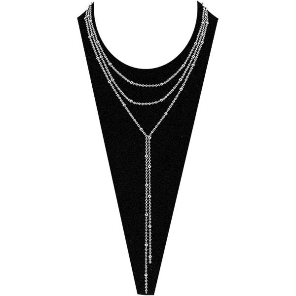 商品名MOLOCH レイヤーチョーカー ロングチェーン タッセルペンダントネックレス レディース ガールズ ハンドメイド ビーズステーション Yネックレス チャームチェーン ジュエリーネックレスMOLOCH Layer Choker Lon...