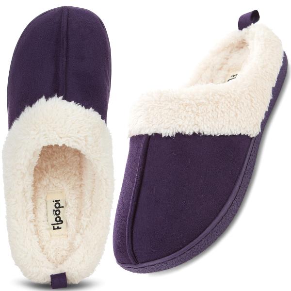 商品名: Floopi レディース 301 US サイズ: Extra Large (11-12) カラー: パープル Floopi House Slippers for Women, Fur Lined Clog Womens Slipp...
