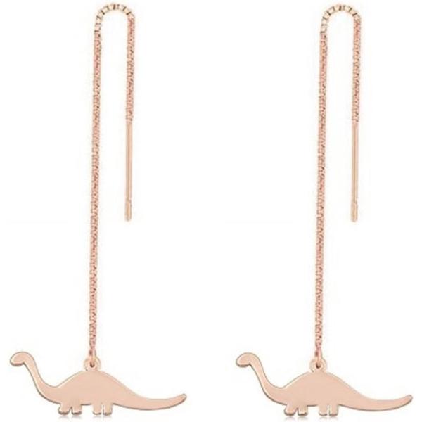 商品名noumandaファッションチャーム恐竜ダングルイヤリングLong LineキュートTiny動物耳ジュエリーレディースガールズFashion Charm Dinosaur Dangle Earrings Long Ear Line C...