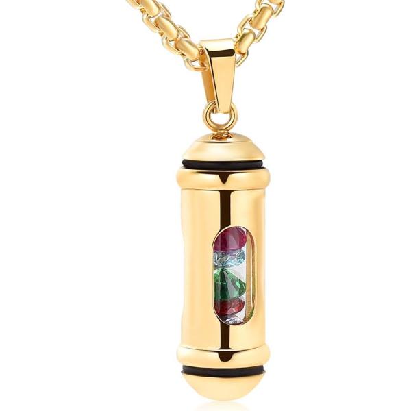 商品名ウィンドウのガラス円柱Cremation Urnジュエリー記念品メモリアルネックレスHold灰の女性Oinsi Window Of Glass Cylinder Cremation Urn Jewelry Keepsake Memor...