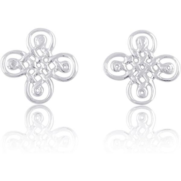 商品名スターリングシルバーケルトノットスタッドイヤリング   11 mmSterling Silver GIrls Triquetra Celtic Knot PushBack Stud Earrings - Celtic Gifts fo...