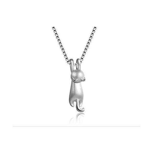 商品名: カラフルなキラキラ光るシルバーTiny Kitty CatペンダントヴィンテージHanging Catペンダントネックレスレディースガールズ COLORFUL BLING Silver Tiny Kitty cat Pendant...