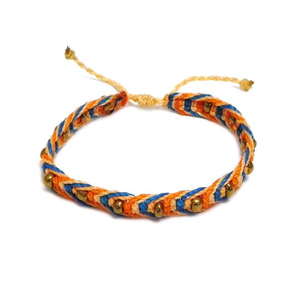 商品名: Mia Jewel ShopゴールドビーズマルチカラーMacram〓調節可能なPull Tieブレスレット Mia Jewel Shop Gold Beaded Multicolored Macram〓 Braided Strin...