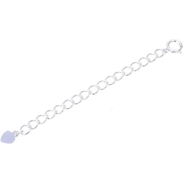 商品名Adabele純正925スターリングシルバーチェーンエクステンダー かわいいハートドロップ付き 強力取り外し可能4インチエクステンション ネックレスアンクレットブレスレット用 SS301-42pcs Adabele Authentic...