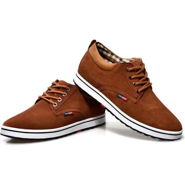 商品名CERYTHRINA Men's Taller Height Increasing Elevator Shoes 2.36'' Lace-up Flannelette Cowhide Leather Dress Shoes (9 M ...