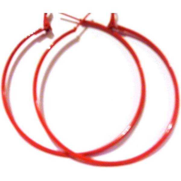 商品名カラーフープピアス シンプル 細い フープピアス 2インチ レッドフープピアスColor Hoop Earrings Simple Thin Hoop Earrings 2 Inch Red Hoop Earringsブランド：Div...
