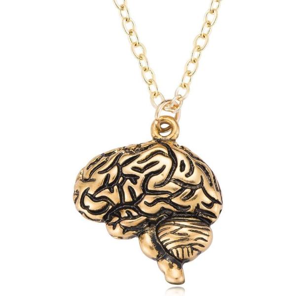 商品名pangruiアンティークAnatomical左Cerebral半球BrainペンダントネックレスPANGRUI Antique Anatomical Left Cerebral Hemisphere Brain Pendant Ne...