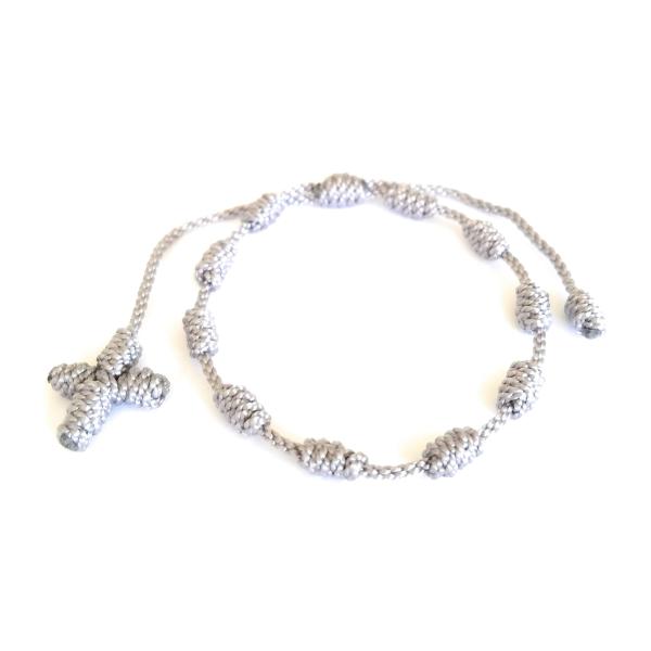 商品名: Lucky Charms USA ロザリオブレスレット Pulsera Decenario クロスブレスレット 編みクロス結び, 8.5 inches, 合成繊維, Lucky Charms USA Rosary Bracelet...