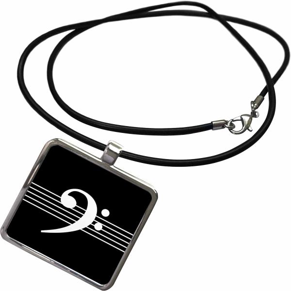 商品名3dRose InspirationzStore Music Art Designs - Black Bass clef F-clef on musical staves staff - music musician gift - N...