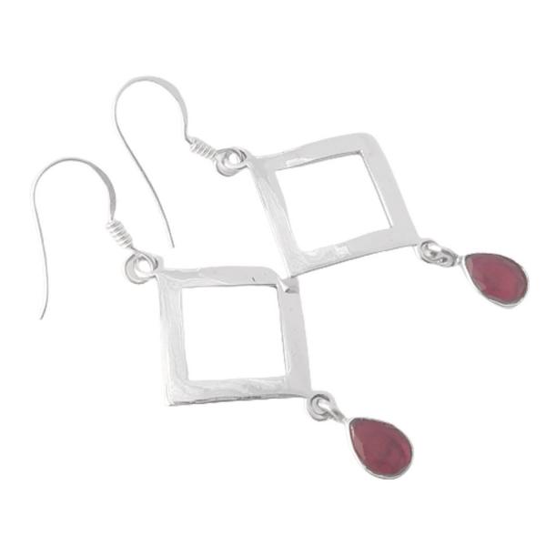 商品名Kanika Jewelry Trove 925 Sterling Silver Ruby Handmade Drop And Dangle Earrings for Women &amp; Girlブランド：Kanika Jewel...