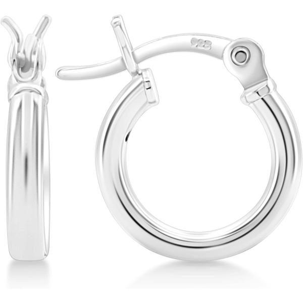 商品名KEZEF (ケゼフ) フープピアス .925 スターリングシルバー ピアス フープイヤリング チューブクリックトップ ピアス レディース メンズ 2mm 直径サイズ 12mmKEZEF 925 Sterling Silver Hoo...