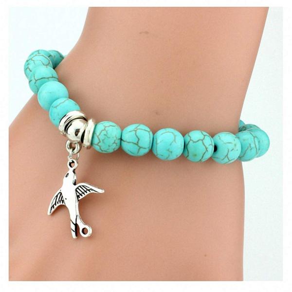 商品名: Giwotu レディース ボヘミアン ヴィンテージ ターコイズブレスレット レディース メンズ 十字架 ツリー 蛇 フクロウ ハンドペンダント チャームブレスレット バングル ファッションジュエリー Giwotu Womens B...