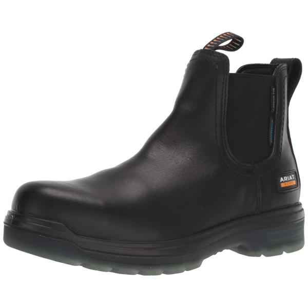 商品名: Ariat メンズ ターボ チェルシー H2O カーボントウ コンストラクションブーツ US サイズ: 7 カラー: ブラック Ariat Mens Turbo Chelsea Waterproof Carbon Toe Work...