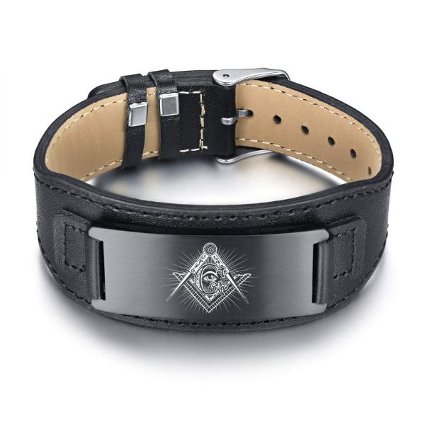 商品名: MPRAINBOW ユダヤ人 六角形 マゼンダビッド 五芒星 テトラグラマトン 生活 健康 タリスマン お守り シンボル レザー ブレスレット 男性用, レザー MPRAINBOW All Seeing Eye Square &a...