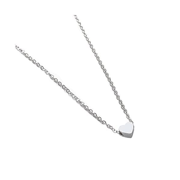 商品名Metisee シンプル チョーカー ハート ペンダント ネックレス レディース ガールズ (シルバー)Metisee Simple Choker Heart Pendant Necklace for women and girls ...
