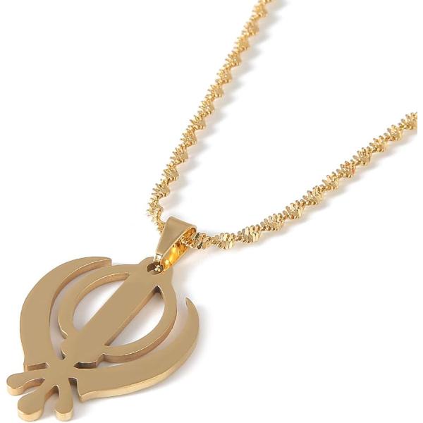 商品名Sikhism ネックレスペンダント Sikh Khanda ジュエリー ゴールドカラー シックス ネックレス 宗教的Sikhism Necklace Pendant Sikh Khanda Jewelry Gold Color Si...