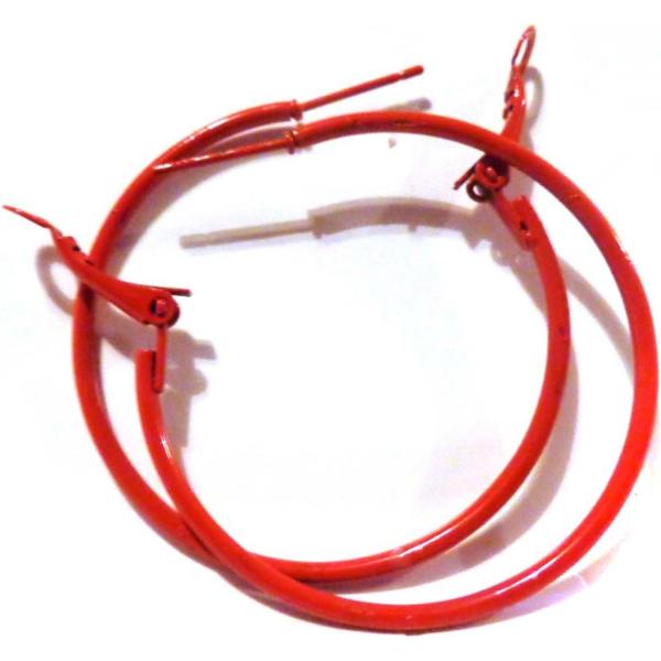 商品名カラーフープイヤリング シンプル 薄型 レッド フープピアス 1.5インチ フープColor Hoop Earrings Simple Thin Red Hoop Earrings 1.5 Inch Hoopsブランド：Divas D...
