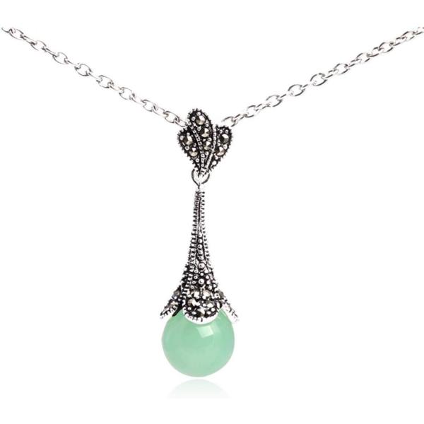 商品名GEM-inside ペンダント ライトグリーン 翡翠 ジェムストーン ビーズ 天然ネックレス ファッションジュエリー 女性用 12x42mm ギフトGEM-Inside Pendant Light Green Jade Gemsto...