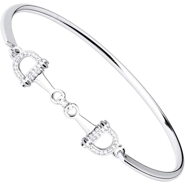 商品名FEELMEM 馬 スナッフルビット メッキ キュービックジルコニア クリスタル 簡単フック クラスプ チャーム バングル ブレスレット 乗馬ジュエリー 幸運のギフト 馬愛好家 女の子 女性 ティーン, 3 8 inch, 銅FEEL...