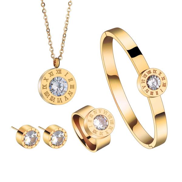 商品名: Panlady 交換可能 7色 キュービックジルコニア ジュエリーセット ステンレススチール クリスタル ネックレス イヤリング ブレスレット リング バレンタインデー 誕生日プレゼント Panlady Exchangeable ...