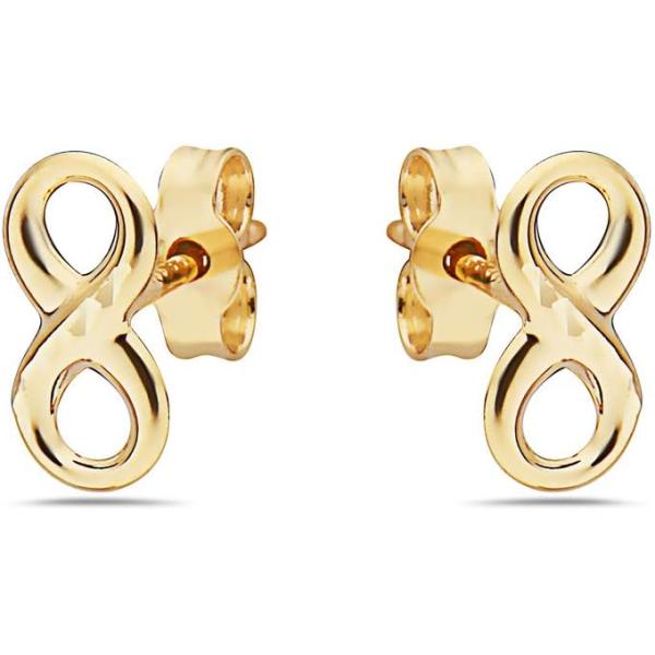 商品名Pori Jewelers 14K ソリッドゴールド インフィニティ スタッドピアス 本物の14Kゴールドバタフライバッキング, 金属Pori Jewelers 14K Solid Gold Infinity Stud Earring...