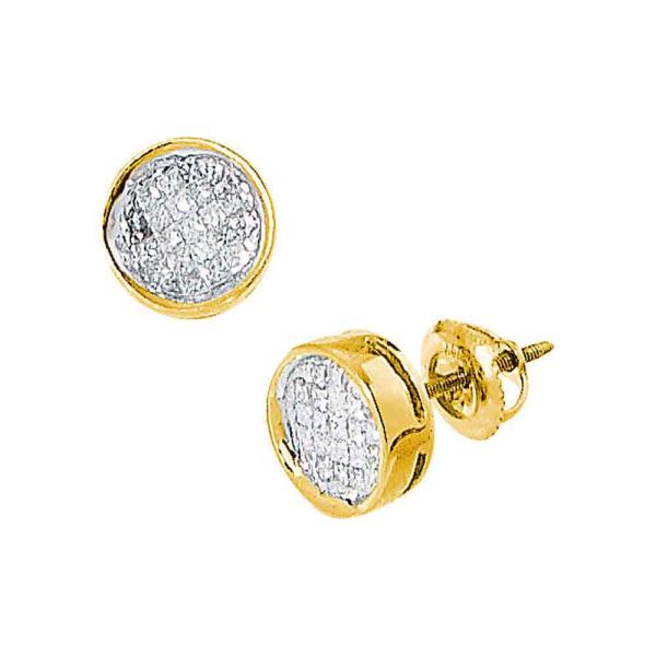 商品名:  The Diamond Deal 14k Yellow Gold Womens Princess Diamond Invisible-set Circle Screwback Stud Earrings 1/2 Cttwブランド...