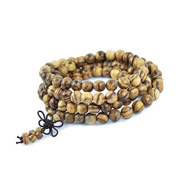 商品名: Ochoos 本物のベトナムアガーウッドお香 108ビーズ 6-8mm ファッション 祈り ビーズ 瞑想 ブレスレット メンズ ジュエリー 木製 リストバンド 0300 - (メタルカラー: 8mm), 8mm, 木材, アゲート...