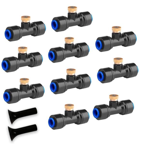 商品名:  HOMENOTE 10 Pack Brass Misting Nozzles for Outdoor Cooling System, Mister Replacement Nozzles Tee and Plugs for 1/...