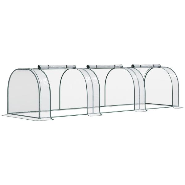 商品名:  Outsunny 11' x 3' x 2.5' Mini Greenhouse, Portable Tunnel Green House with Roll-Up Zippered Doors, UV Waterproof C...