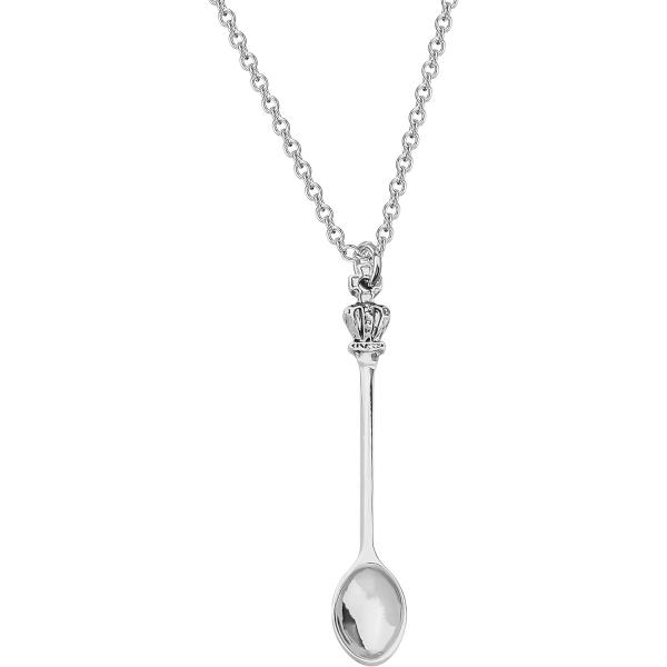 商品名bobauna ミニクラウン ティースプーン スナッフスプーン ペンダントネックレス 不思議の国のアリス ジュエリー レディース ガールズbobauna Mini Crown Teaspoon Snuff Spoon Pendant ...