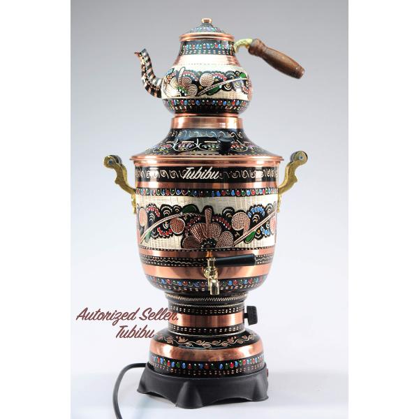 商品名: 銅サモバー ティーポットセット ハンドメイド 純銅 サモバー 220V (抵抗) Copper Samovar Tea Pot Set Handmade Real Copper Samovar 220 V (Resistance)...