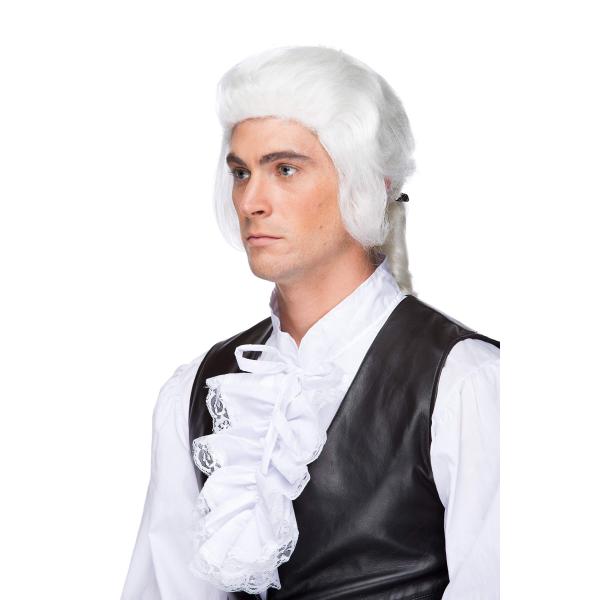 商品名:  Colonial Man Lordship Color WHITE - Sepia Wigs Ponytail Patriot Revolution Aristocrat Historical Synthetic Cosplay...
