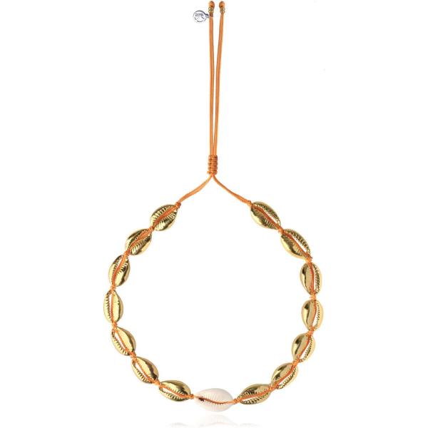 商品名KELITCH ゴールド カウリーシェルネックレス レディース ベストフレンド カウリー 貝殻 ストランドネックレス コリアー 女性 ボヘミアン, メタルビーズ。, メタルビーズ,KELITCH Gold Shell Cowrie N...