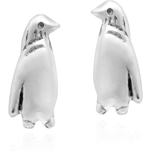 商品名かわいいペンギン ペア .925 スターリングシルバー スタッドピアスAeraVida Charming Penguin Pair .925 Sterling Silver Stud Earrings | Aquatic Bird S...